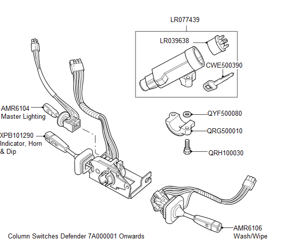 Switches - Column from VIN 7A000001