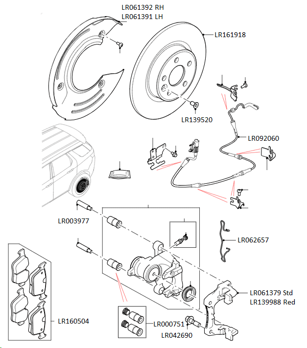 Rear Brakes 300mm Discs from VIN LH000001