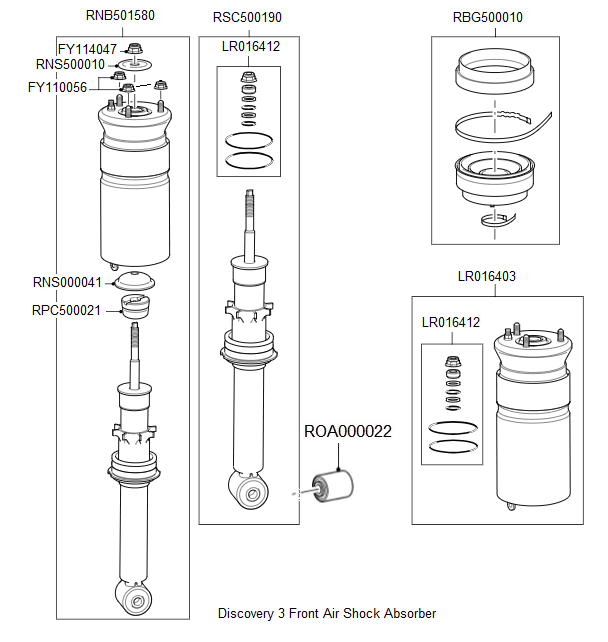 Front Air Shock Absorbers