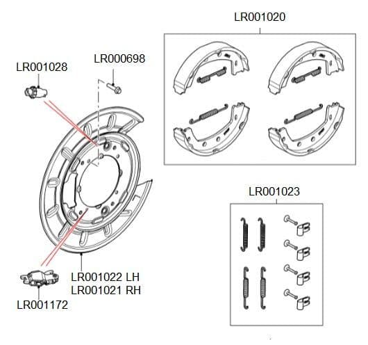 Parking Brake Shoes to CH999999