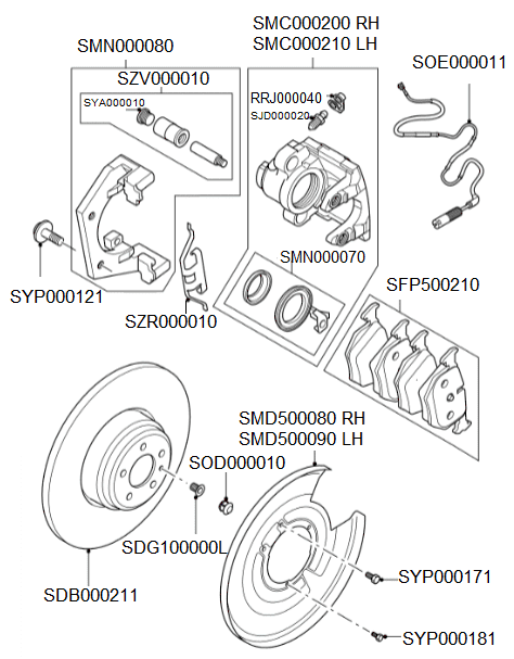Rear Brake Pads Discs & ATE Calipers to VIN 5A999999
