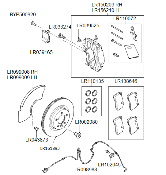 Front Brakes 363mm Discs from VIN JA000001