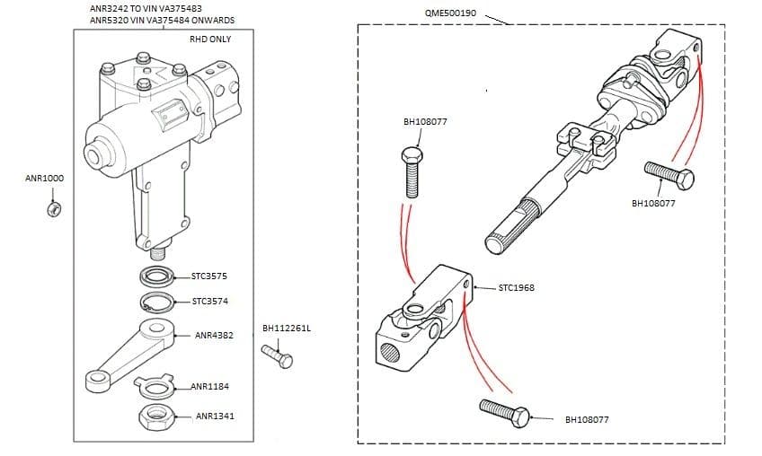 STEERING BOX & LOWER STEERING SHAFT