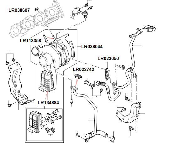Turbocharger RH Primary L405 & L494