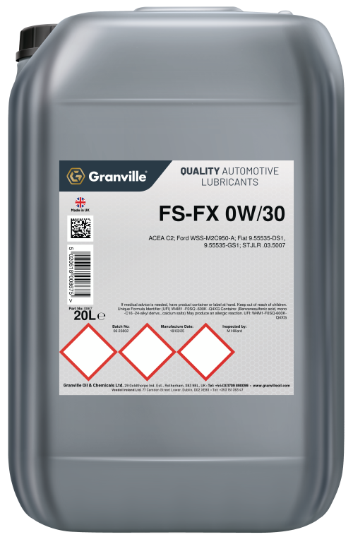 0867 Granville 20 Litre 0w/30 C2 Engine Oil